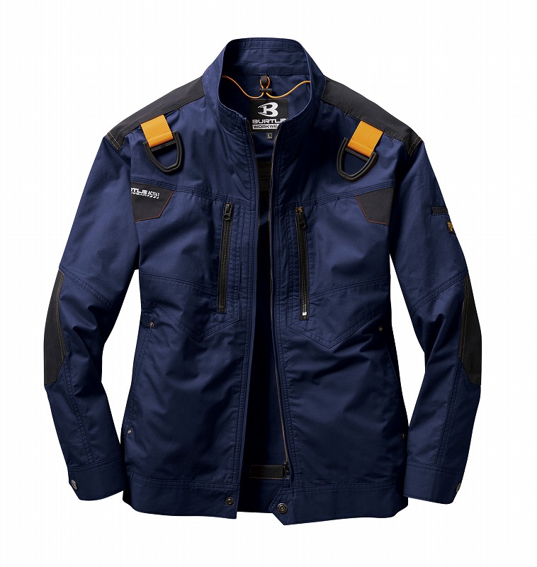 【楽天市場】BURTLE バートル AC1141 エアークラフト長袖ブルゾン 服のみ ネイビー Mサイズ ユニセックス 上着 ジャケット 熱中症対策 綿素材 作業服 作業着 釣り アウトドア ...