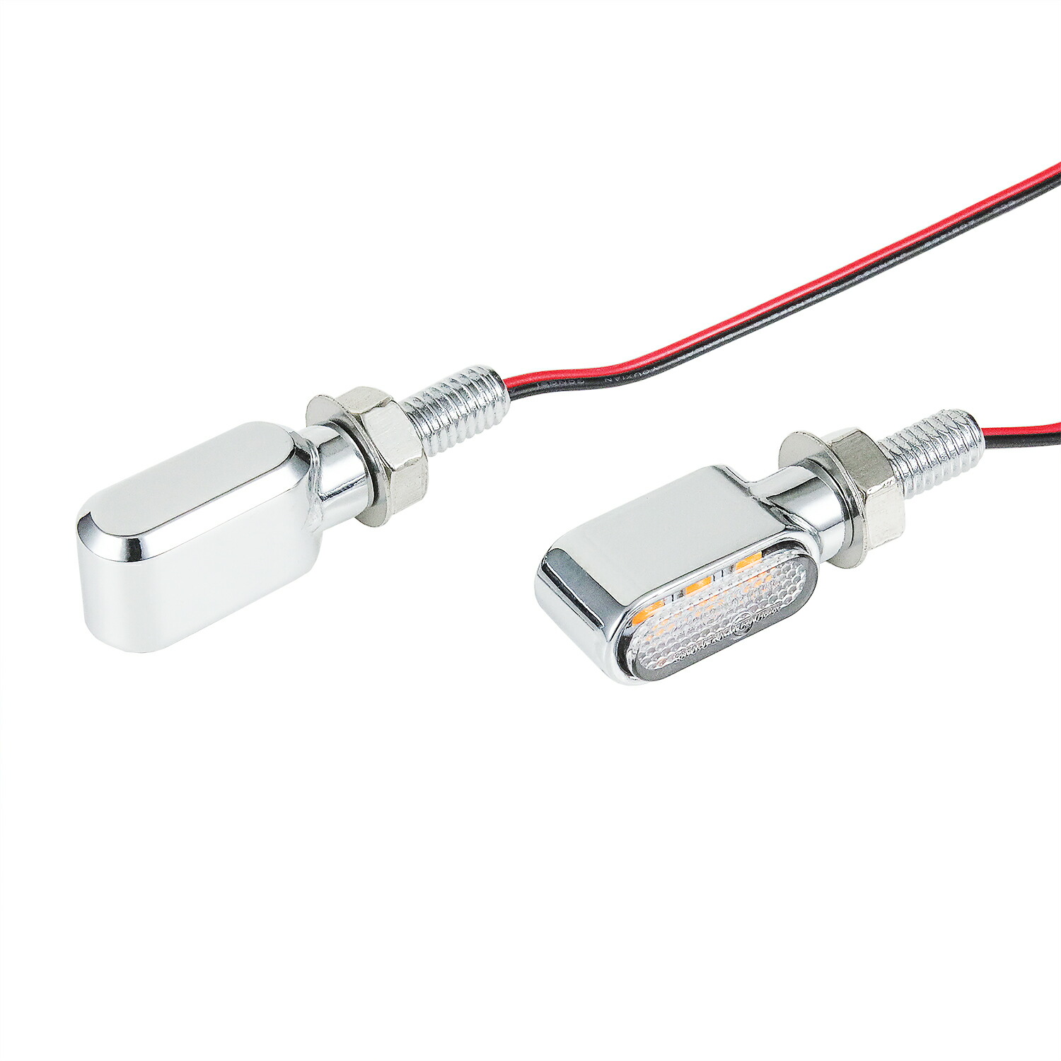 【楽天市場】バイク用ウインカー 小型 ウィンカー 汎用 led 縦型 四角 クリアレンズ 12V 高輝度 防水 オートバイ用 車検対応：パーツ ...