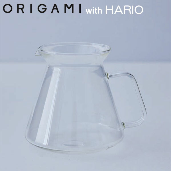 【楽天市場】【期間限定 送料無料】『オリガミ ガラスコーヒーサーバー with HARIO』【origami ハリオ ガラス製 サーバー ...