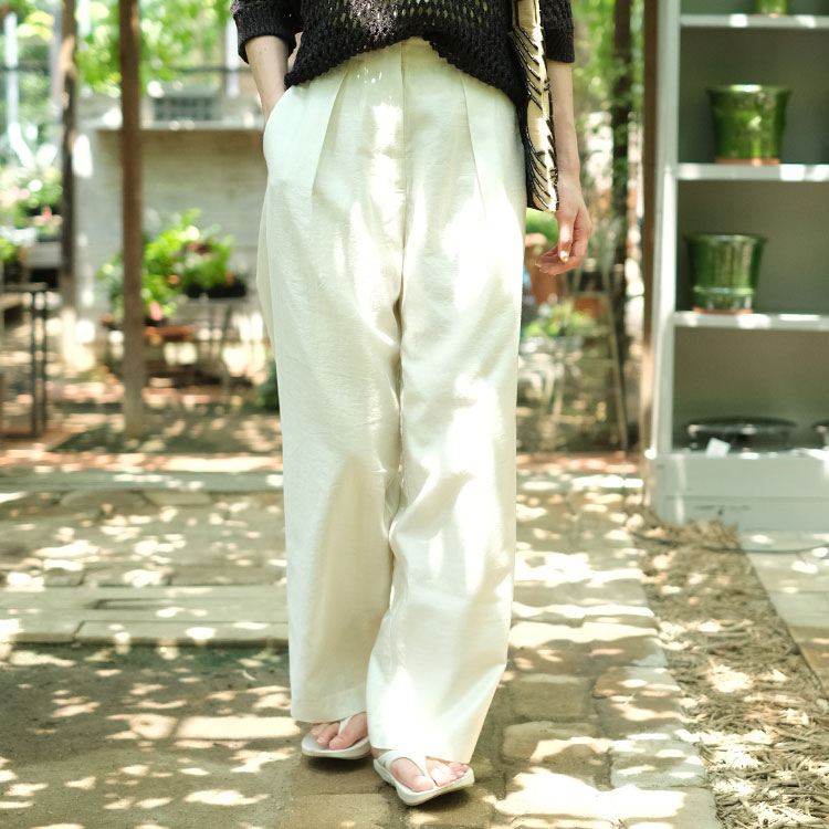【楽天市場】anuke（アンヌーク）/Sheer Tuck Pants シアータックパンツ：web store BINGOYA -楽天市場店-