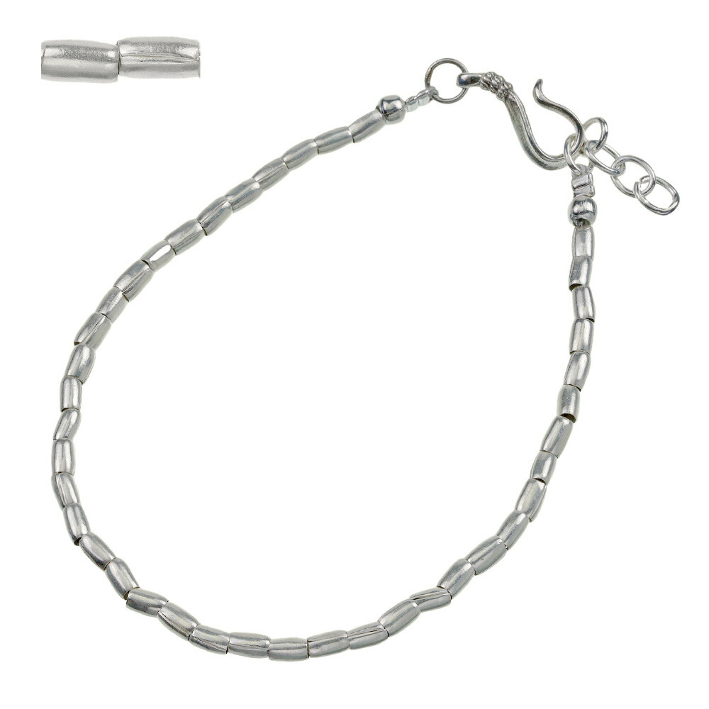 【楽天市場】\割引クーポン／Binich(ビニッチ) カレンシルバー シンプル パイプビーズ ブレスレット メンズ シルバー アクセサリー シルバー950 エスニック 925 細め [シルバー ...