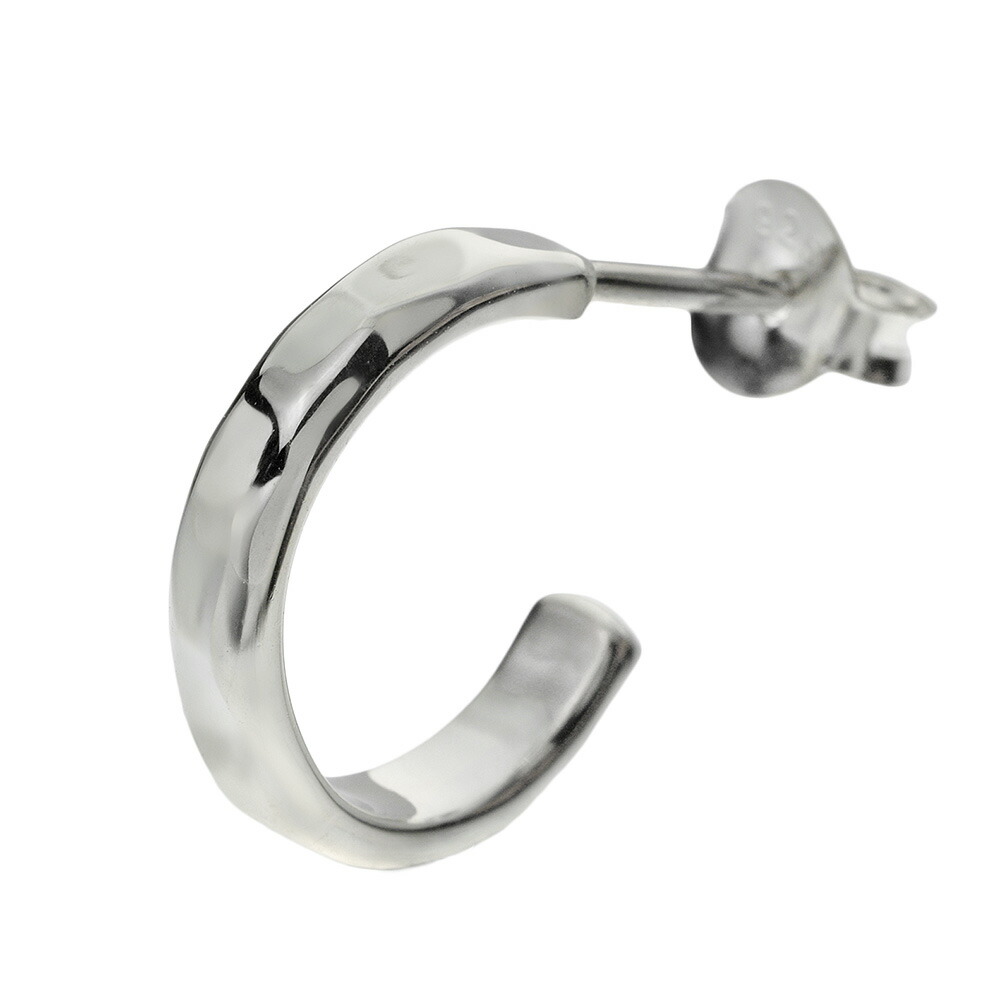 【楽天市場】\4/30限定P10倍／Binich(ビニッチ) 直径13mm 槌目 フープ スタッド ピアス メンズ レディース シルバー925 アクセサリー シンプル フープピアス [シルバー ...
