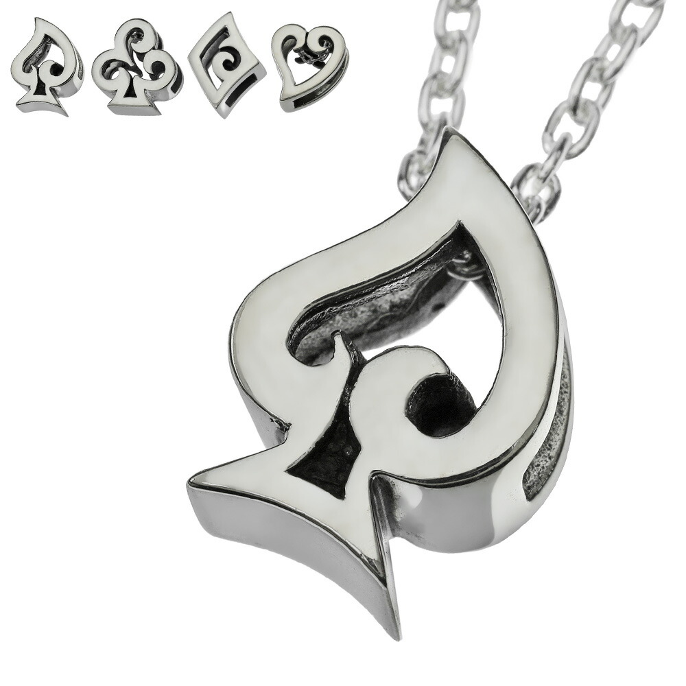 【楽天市場】\10%OFFクーポン配布／Binich(ビニッチ) トランプ フレームキューブ ペンダント ネックレス メンズ ペンダントトップ 2mmアズキチェーン シルバー925 ...