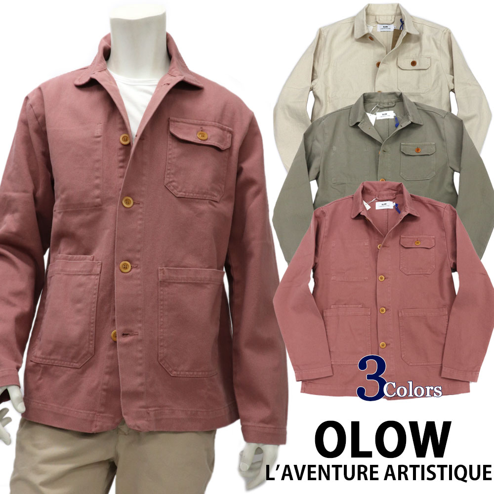 【楽天市場】OLOW ≪オロウ≫ パリブランド コットン カバーオールジャケット アウター メンズ 春夏秋≪カジュアルジャケット スモーキー ...