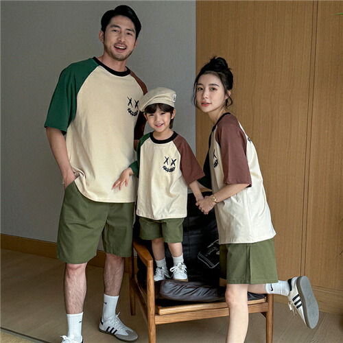 【楽天市場】お揃い tシャツ ブランド 親子 tシャツ ペア シンプル 親子 ペアルック 夏服 ペアtシャツ 半袖 親子コーデ 赤ちゃん 親子 ...