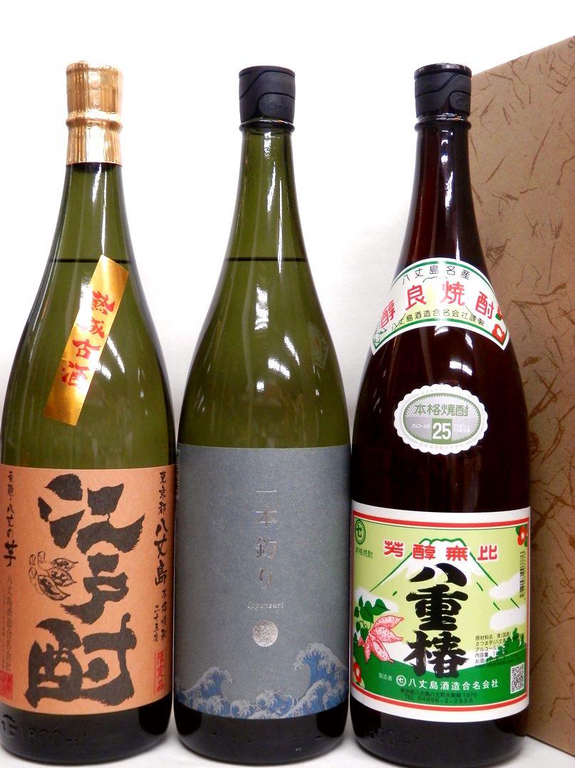 【楽天市場】江戸酎、一本釣り、八重椿 1800ml×3本 化粧箱入ギフトセット 八丈島酒造(名)：美酒の三河屋