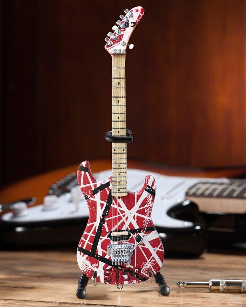【楽天市場】EVH ミニチュア楽器 Axe Heaven EVH-004 Red-White-Black エディー・ヴァン・ヘイレン：美的生活ヘルシーライフ本店