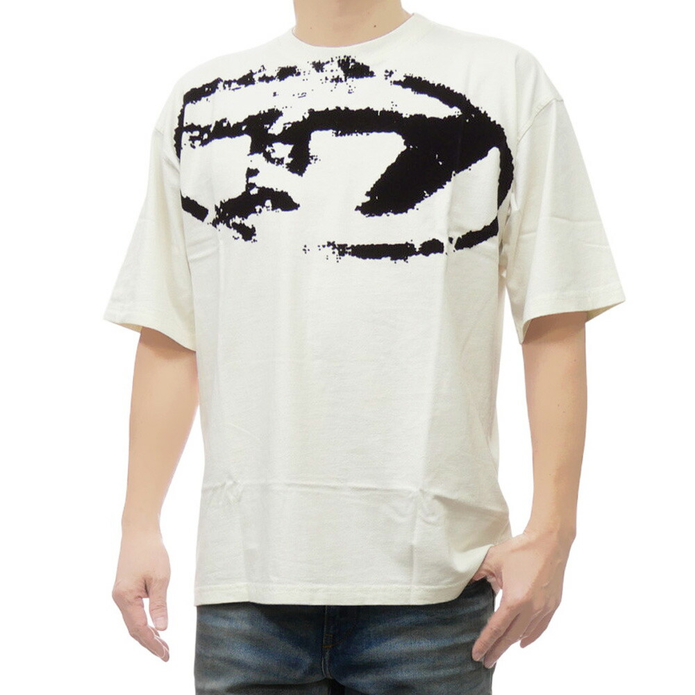 【楽天市場】DIESEL ディーゼル メンズクルーネックTシャツ A13049 0DQAU / T-BOXT-N14 ホワイト×ブラック：BIVLABO