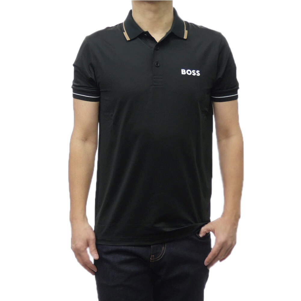 【楽天市場】HUGO BOSS ヒューゴボス メンズ鹿の子ポロシャツ 50506203 10258089 / PaulPro ブラック ...