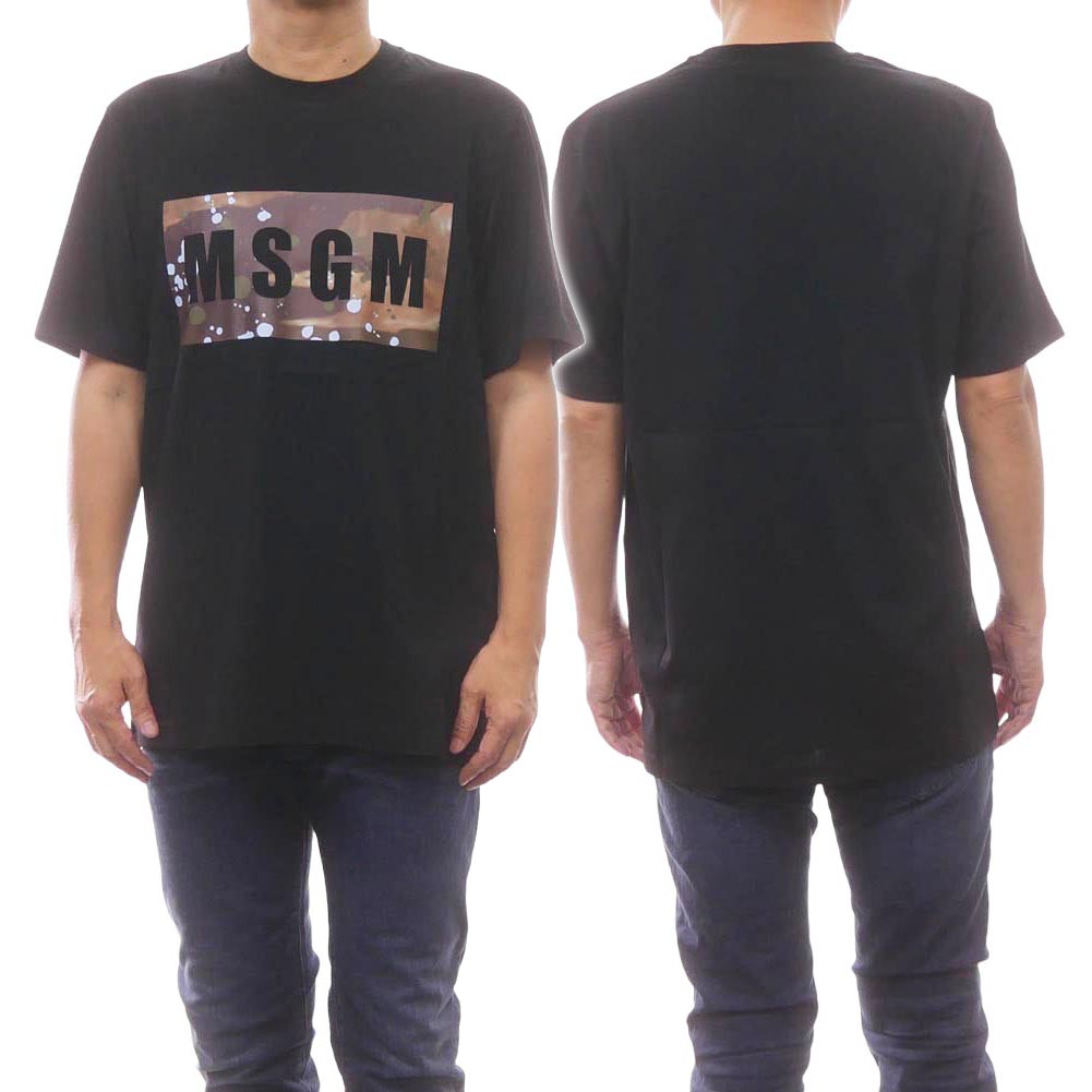 【楽天市場】MSGM エムエスジーエム メンズ クルーネックTシャツ 3640MM138 247002 ブラック：BIVLABO