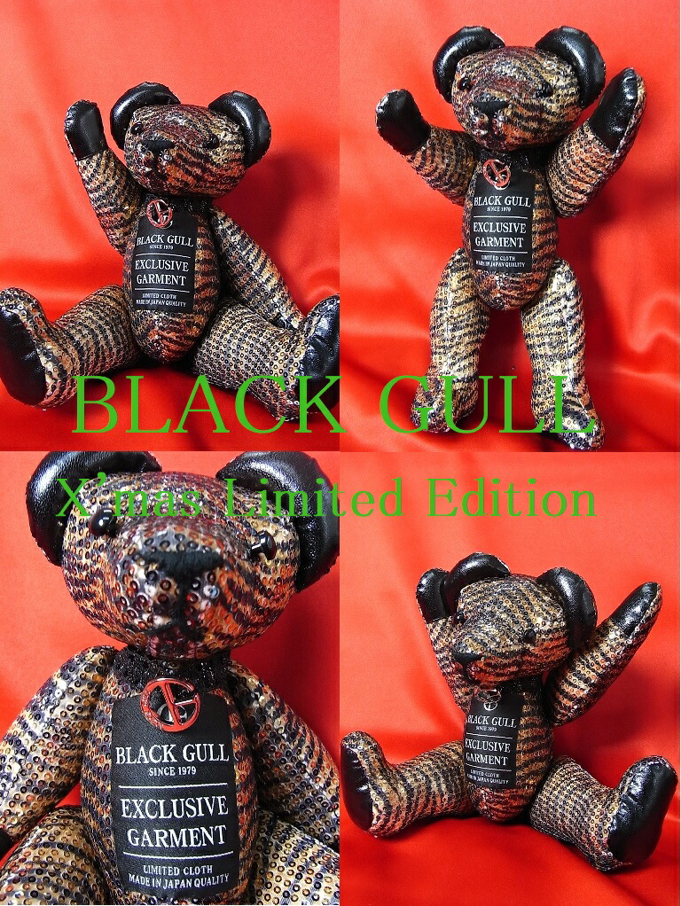 【楽天市場】※数量限定（ネットのみの限定販売）【BLACK GULL】「オリジナル クマのぬいぐるみ」「ブラックガルくん」【品番/デザイン】ZZ-9023ハンドメイド 1点物【送料無料 ...