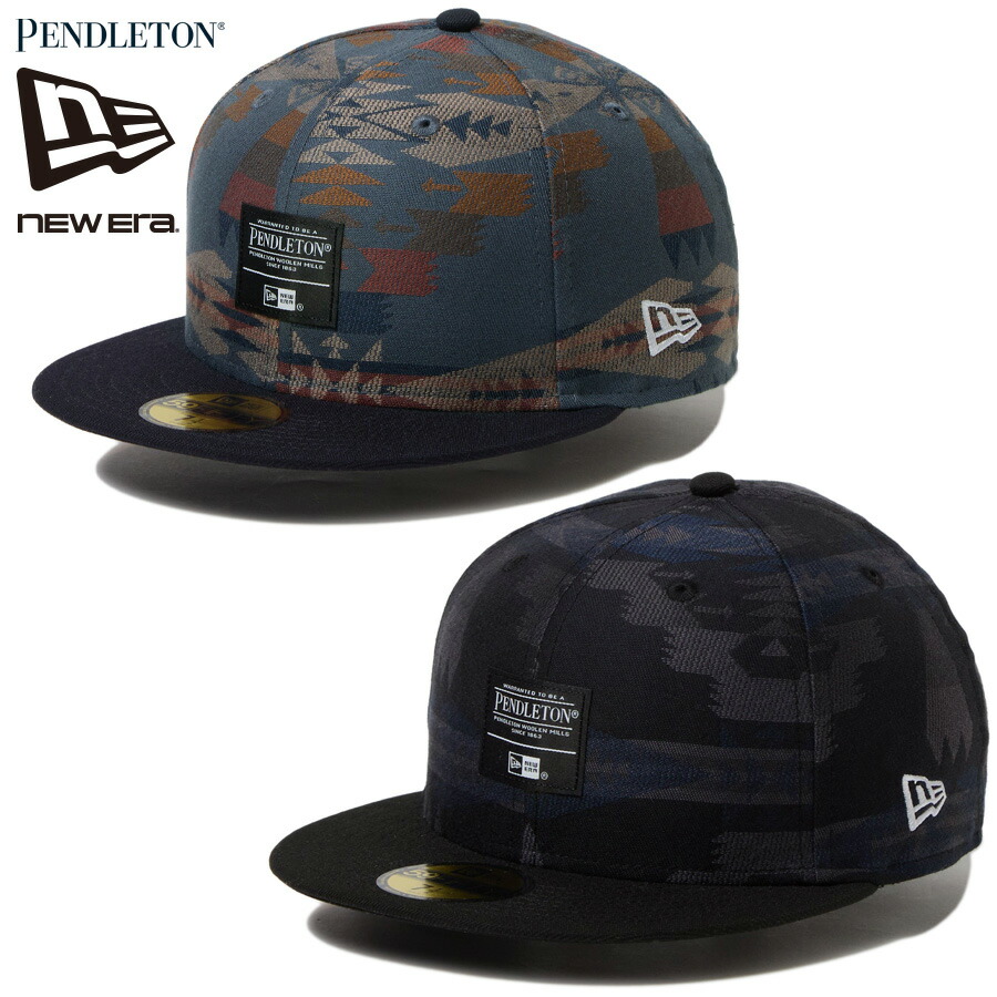 【楽天市場】ニューエラ キャップ NEW ERA 59FIFTY ペンドルトン コラボ キャップ Pendleton ウーブンパッチ ネイビー ブラック 帽子 メンズ レディース ニューエラ ...