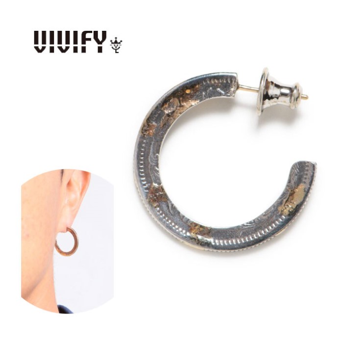 【楽天市場】【VIVIFY 正規店】VIVIFY ビビファイ シルバー ピアス フープ K18gold post 50 Sen Coin ...