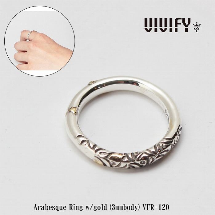 【楽天市場】【送料無料】【VIVIFY 正規店】VIVIFY ビビファイ リング 指輪 シルバーArabesque Ring w/gold（3mmbody）：BLESS（ブレス）