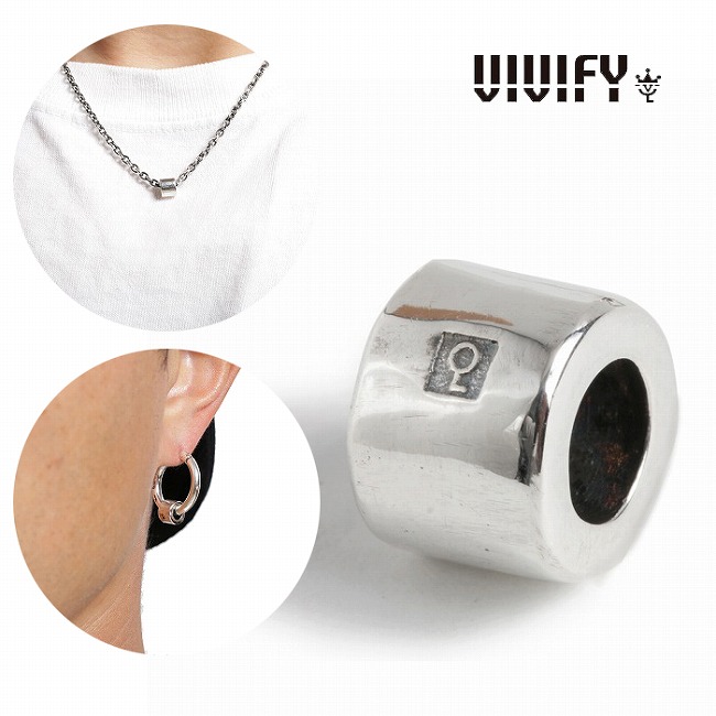 【楽天市場】【VIVIFY 正規店】VIVIFY ビビファイ シルバービーズ フープピアス カスタムパーツ Solid Silver Beads /Large Cylinder：BLESS（ブレス）