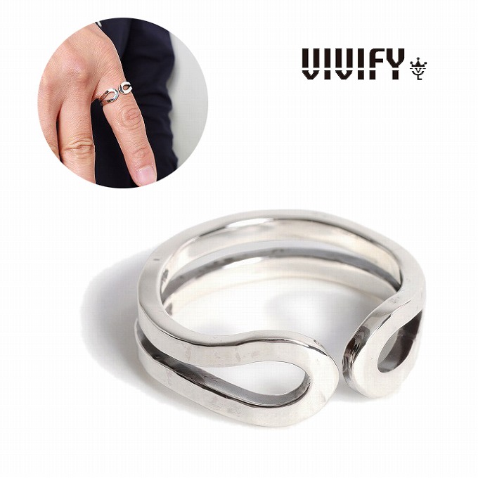 【楽天市場】【送料無料】【VIVIFY 正規店】VIVIFY ビビファイ リング 指輪 シルバー Loopin’ Ring/Mirror finish：BLESS（ブレス）