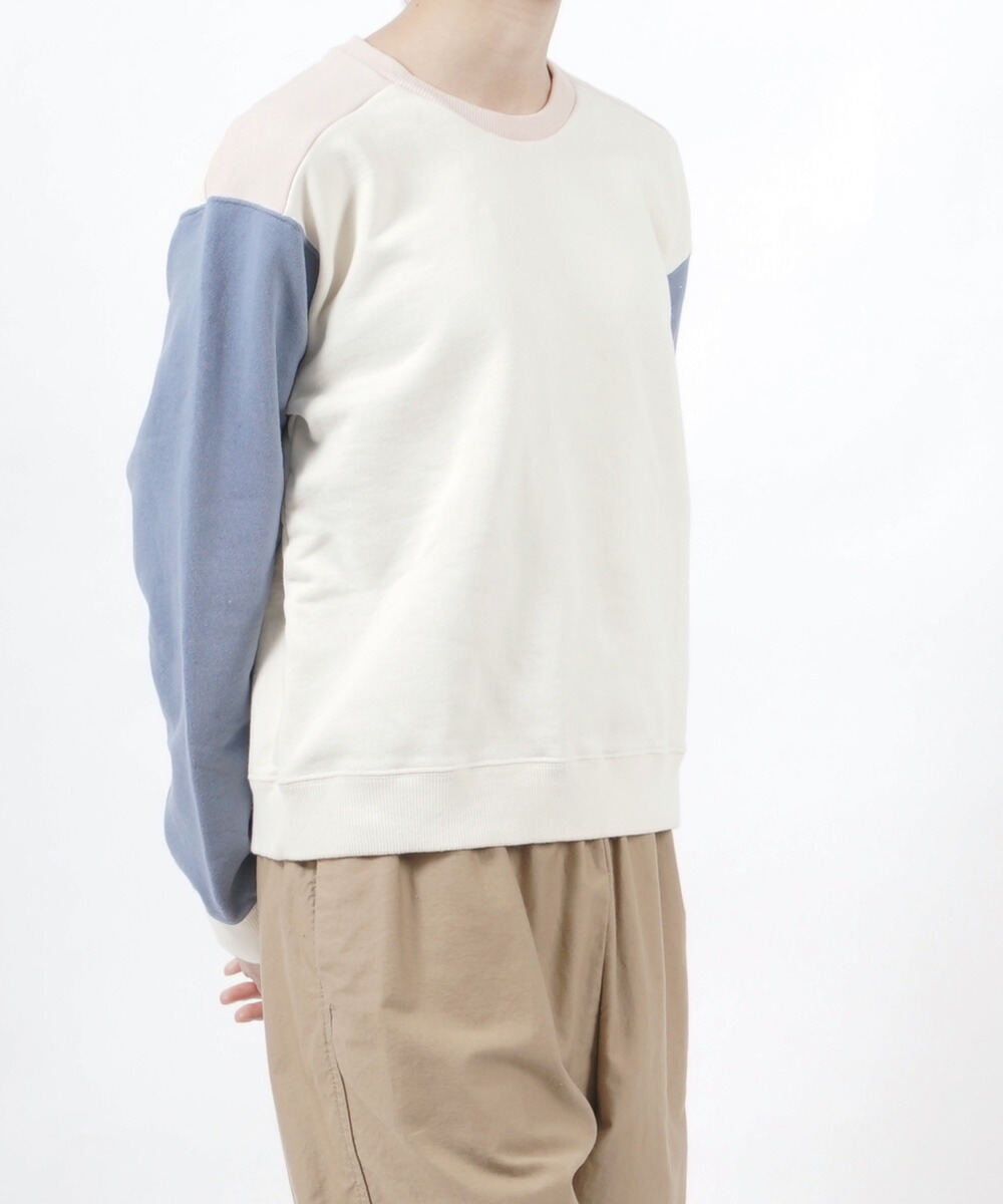 【楽天市場】【メヤメ MEYAME】コットン クルーネック 配色トレーナー スウェット プルオーバー COLOR BLOCK SWEAT ...