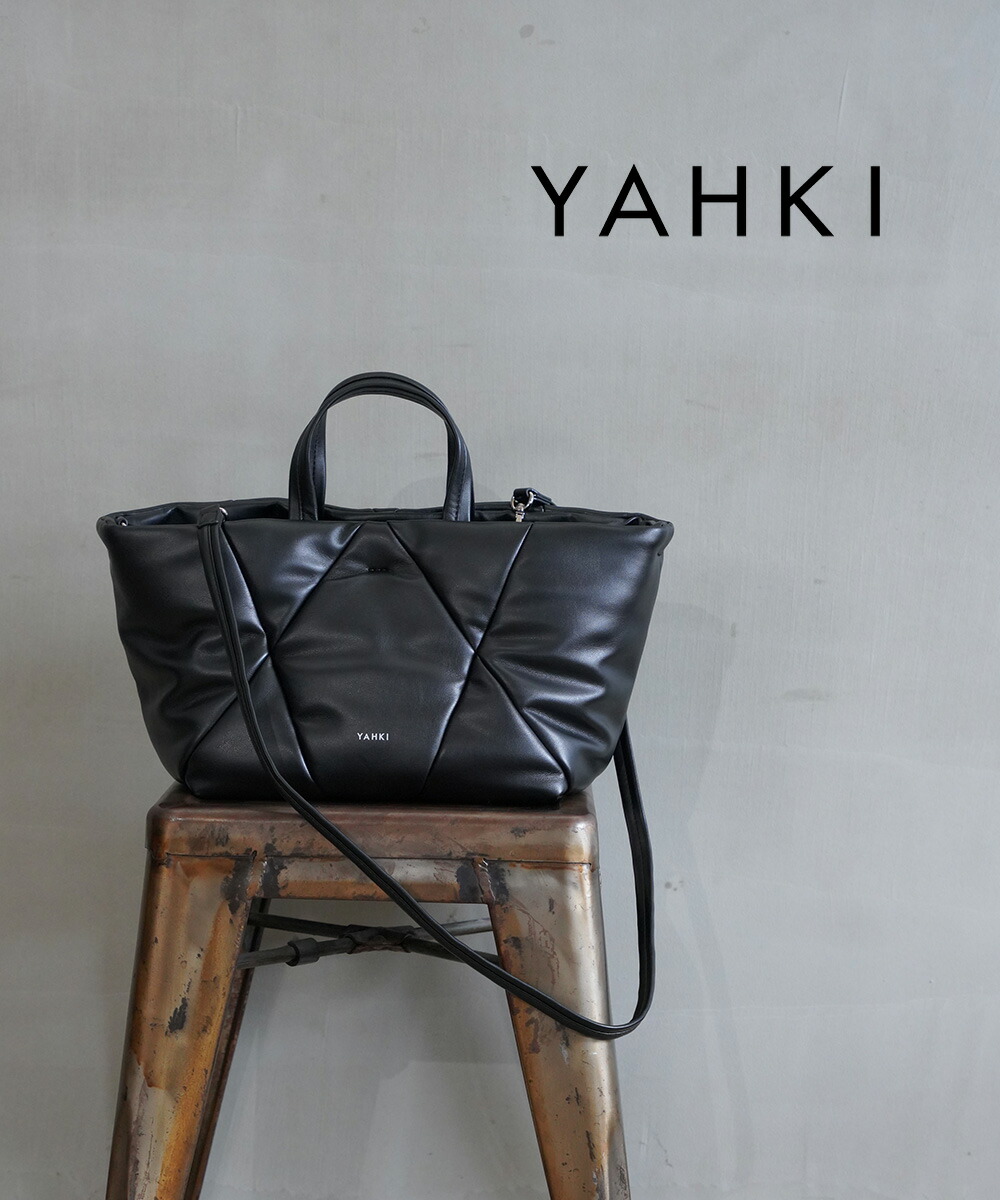 【楽天市場】【LINEクーポン有】【2024年秋冬新作】ヤーキ YAHKI バッグ ショルダーバッグ トートバッグ フェイクレザー 軽量 キルティング ブラック 黒 斜め掛け おしゃれ ...