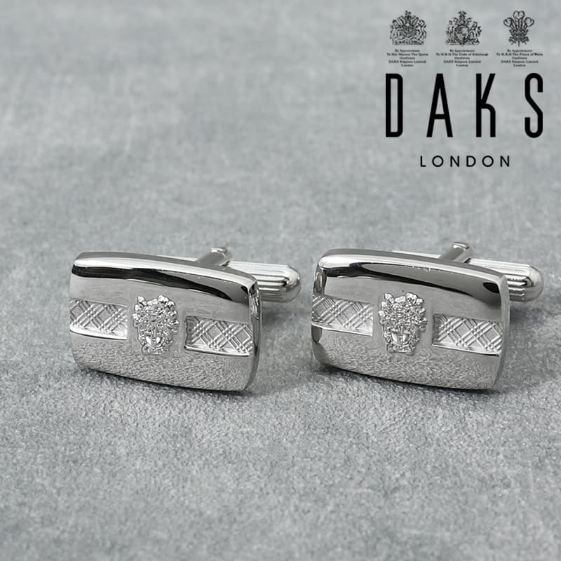 【楽天市場】【DAKS】 カフスボタン ブランド ダックス カフス シルバー メンズ カフリンクス CUFFS CUFFLINKS リンクス ...