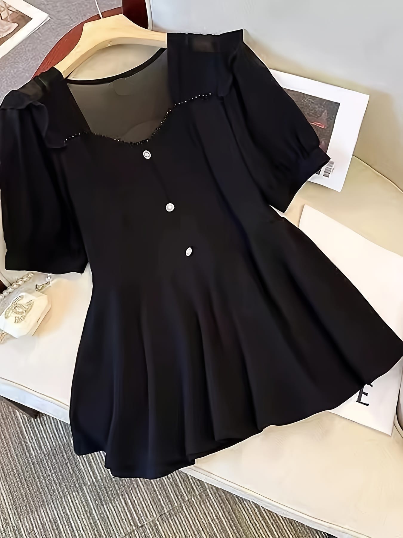 【楽天市場】【重ね着風】ブラウス レディース 半袖 シフォン 切り替え トップス フェイクレイヤード 重ね着 きれいめ 上品 オフィス ...