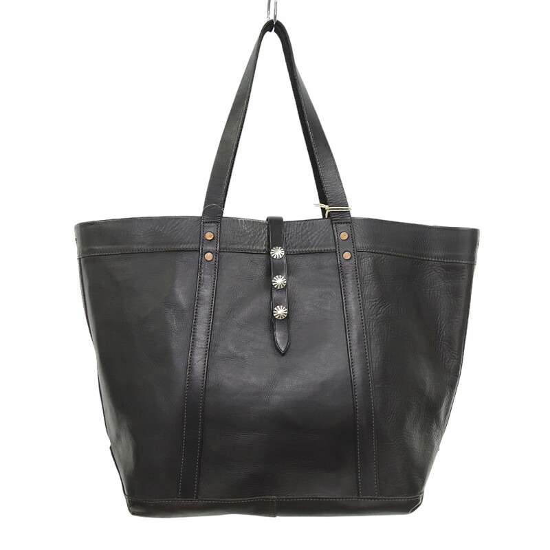 【楽天市場】ダブルアールエル/RRL 3連 コンチョ ボタン タンブル レザー トート バッグ サイズ ブラック ランクN 30F24【中古 ...