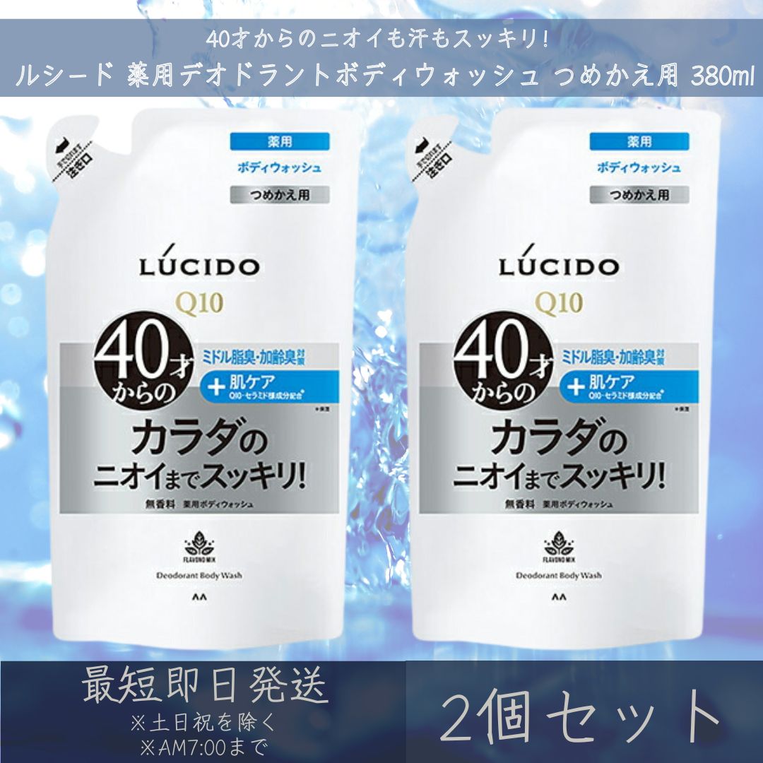 【楽天市場】マンダム 【ルシード】 薬用デオドラントボディウォッシュ つめかえ用 380ml 2個セット mandom LUCIDO ボディウォッシュ ボディケア 詰め替え 体臭 汗臭 洗浄 ...