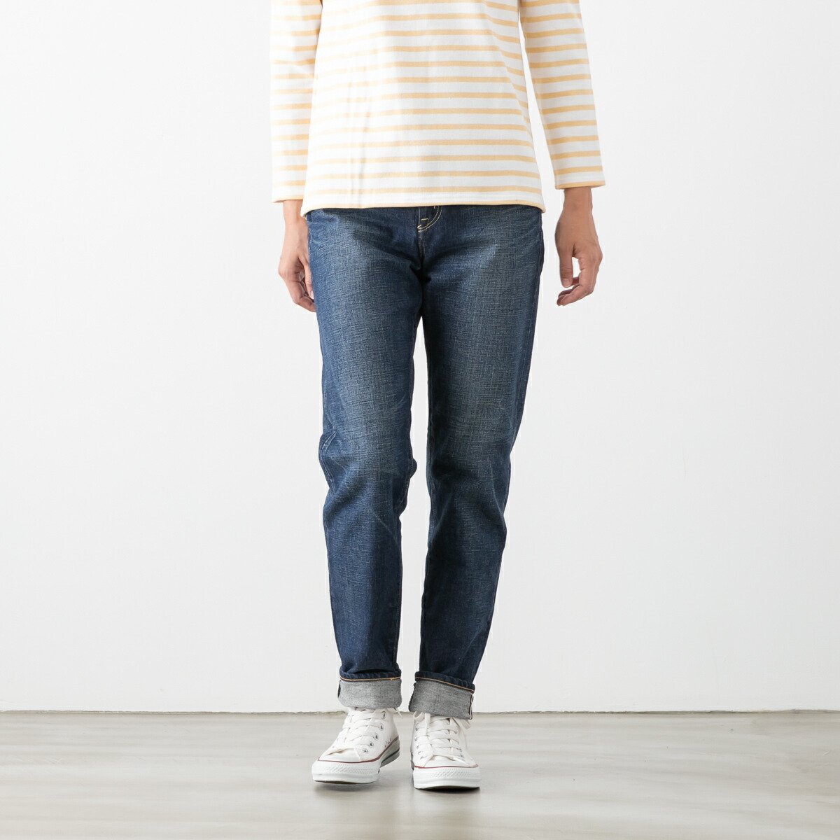 【楽天市場】caqu サキュウ モダン テーパード デニム 04706-12：bluebeat web store ブルービート