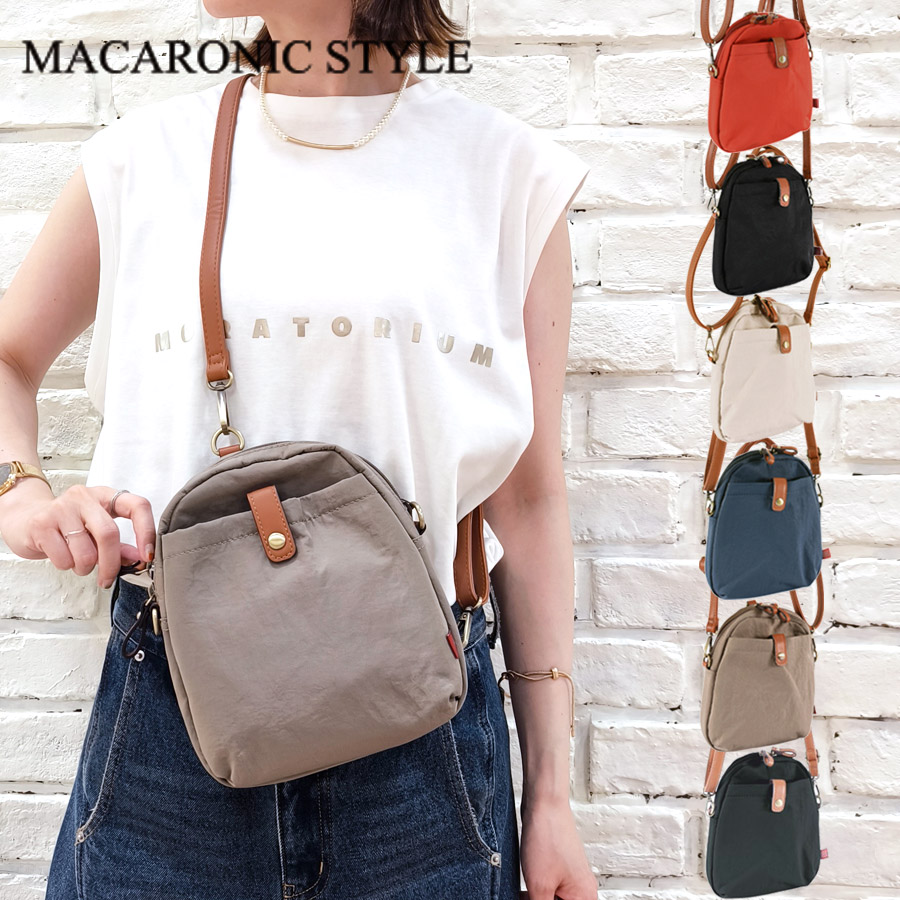【楽天市場】【P10倍★8/27 9:59まで】マカロニックスタイル ボディバッグ ナイロン 2way ショルダーバッグ レディース バッグ MACARONIC STYLE 40368 ボディ ...