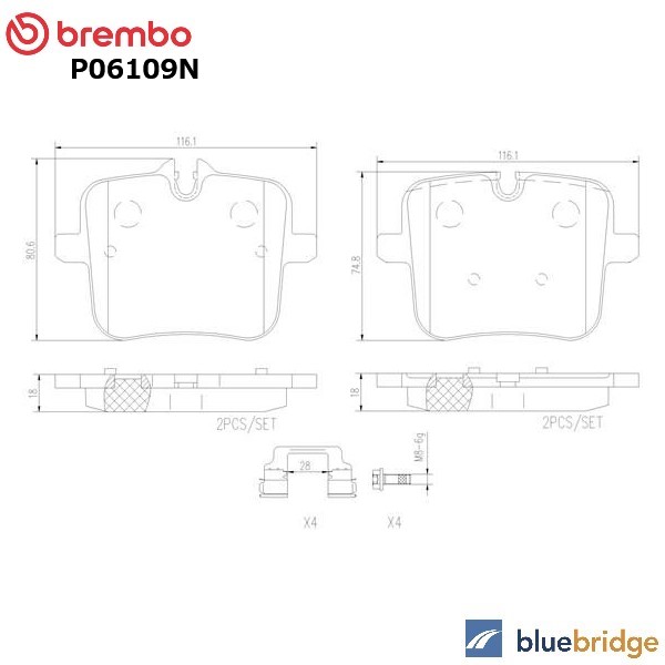【楽天市場】低ダスト BREMBO BMW M5 F90 M8 F91 F92 F93 リア ブレーキパッド 34207883269 ...