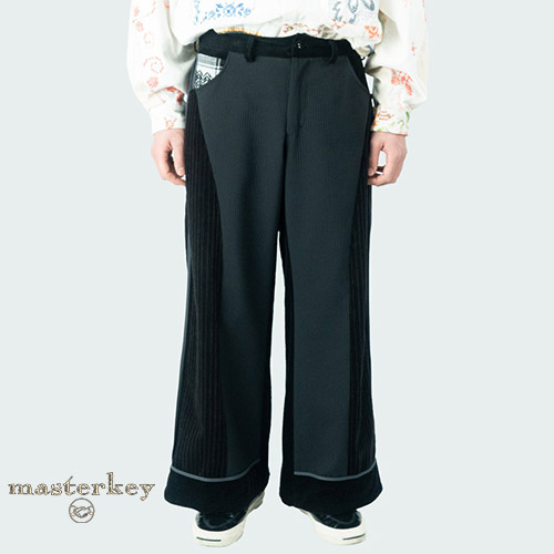 【楽天市場】マスターキー masterkey スラックスパンツ メンズ ブーツカット ブラック サイズ1 EDGING-PT：Blue in Green