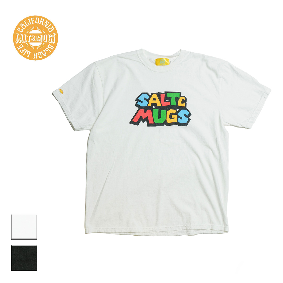 【楽天市場】SALT&MUGS ソルトアンドマグス SM Logo Tee メンズ/レディース ホワイト/ブラック M-XL SMSST046 ...