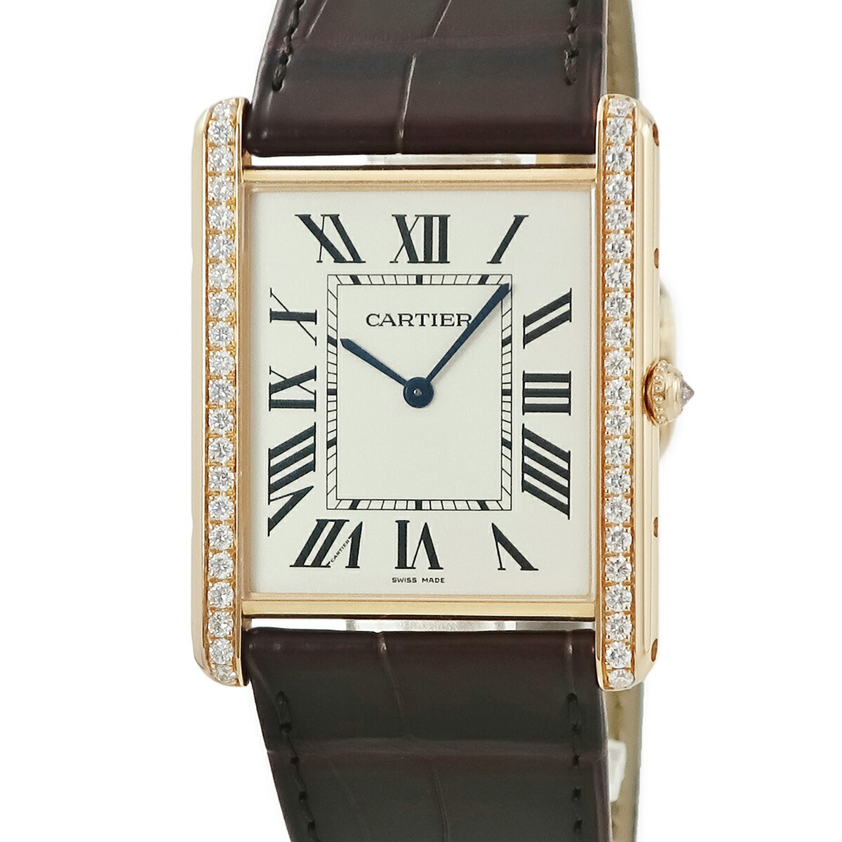 【楽天市場】カルティエ タンク ルイ カルティエ XL WT200005 K18PG無垢 純正ダイヤ 角型 ローマン 薄型 手巻き：ブルーク ...