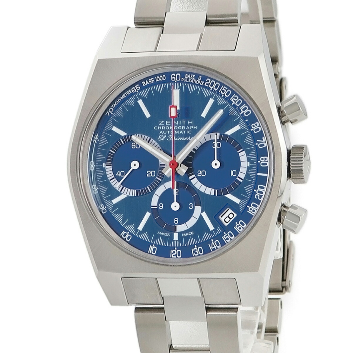 【楽天市場】ゼニス クロノマスター リバイバル エアウェイト カバーガール 95.A3818.400/51.M3818 ブルー 限定 自動巻き ...