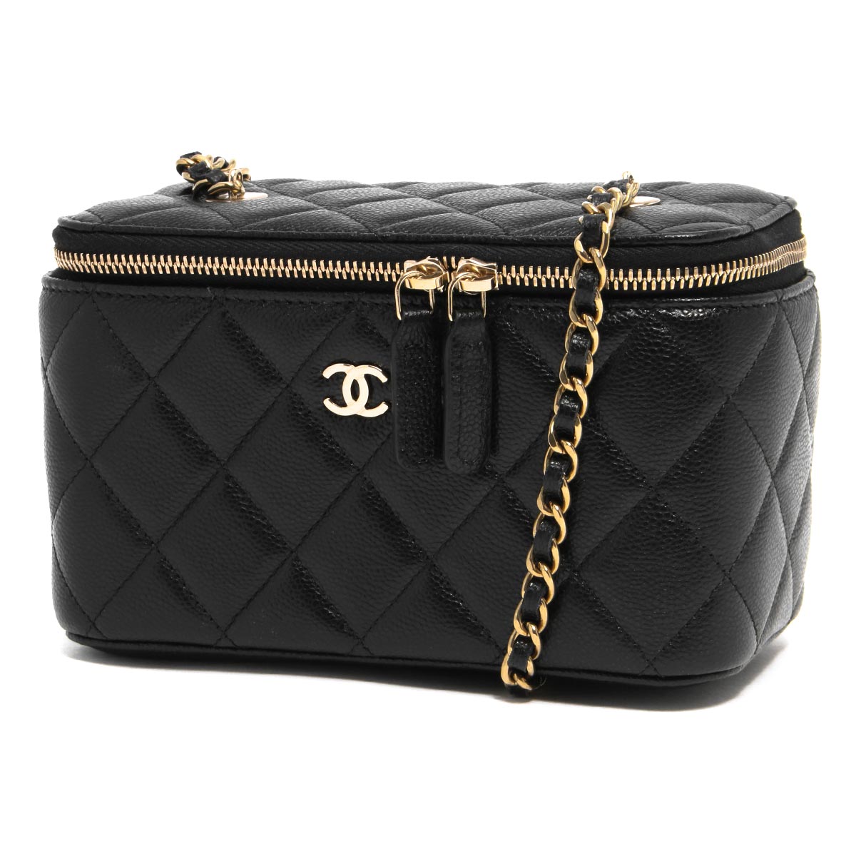 【楽天市場】シャネル バニティバッグ/ショルダーバッグ/コスメポーチ バッグ レディース マトラッセ ココマーク ブラック AP1341 ...