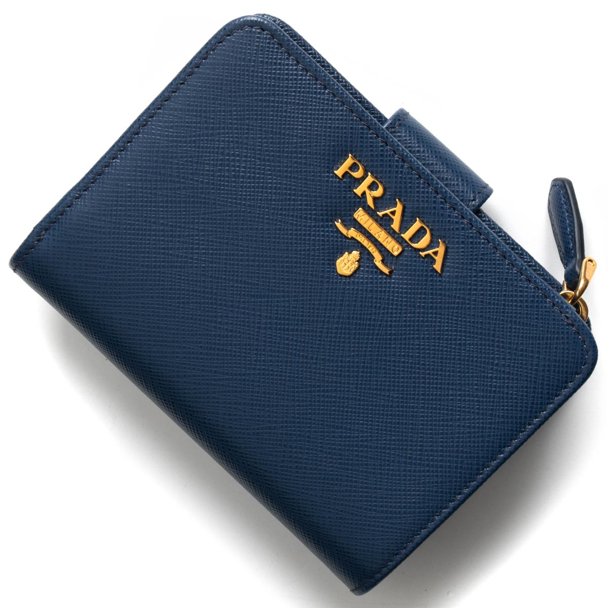 【楽天市場】プラダ 二つ折り財布 財布 レディース サフィアーノ メタル ブリエッタブルー 1ML018 QWA F0016 PRADA ...