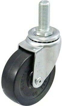 【楽天市場】【建設荷役用品】ハンマーキャスターネジ込み式 自在車 ゴム一体車輪 40mm 420EA-R40【522】：ブルーピーター