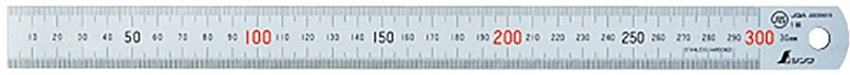 【楽天市場】【測定工具】シンワ測定直尺 シルバー 30cm 赤数字入 JIS 13013【451】：ブルーピーター