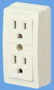 【楽天市場】【電材用品】Panasonic(パナソニック)接地ダブルコンセント 送り端子付 15A 125V WK3004W【580】：ブルーピーター