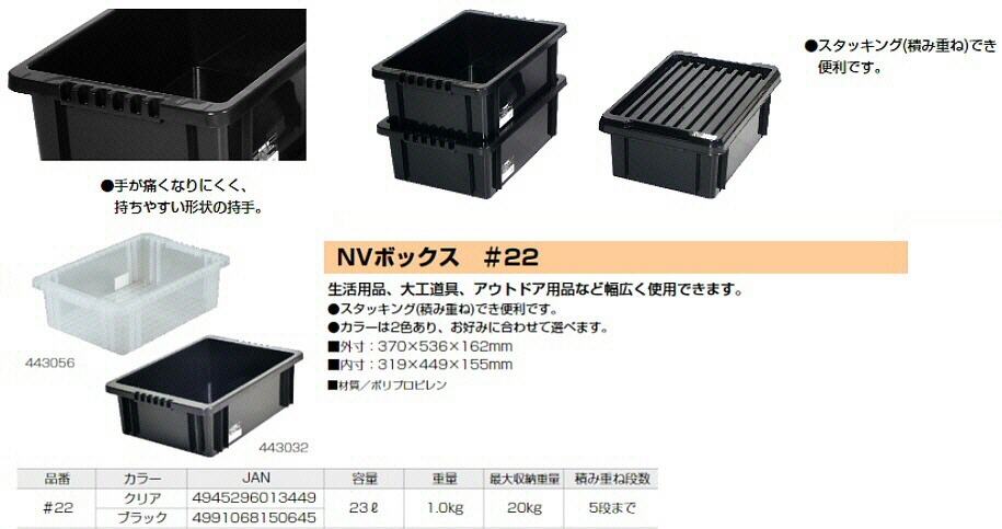 【楽天市場】【収納箱】JEJアステージ(ASTAGE)NVボックス #22 W約370×D約536×H約162mm【457】：ブルーピーター