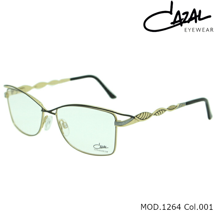 【楽天市場】【無料で選べるレンズ PCレンズ 伊達レンズ】CAZAL カザール メガネフレーム MOD.1264 Col.001：ブルータイタン