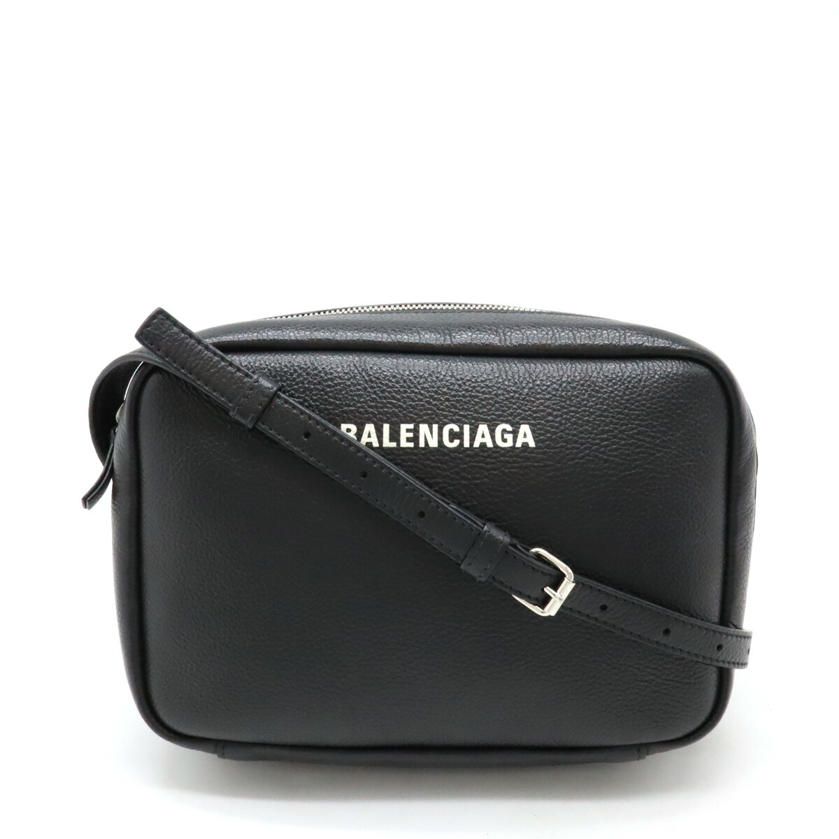 【楽天市場】BALENCIAGA バレンシアガ エブリデイ ロゴ カメラバッグ ショルダーバッグ ポシェット 斜め掛け レザー ブラック 黒 ...