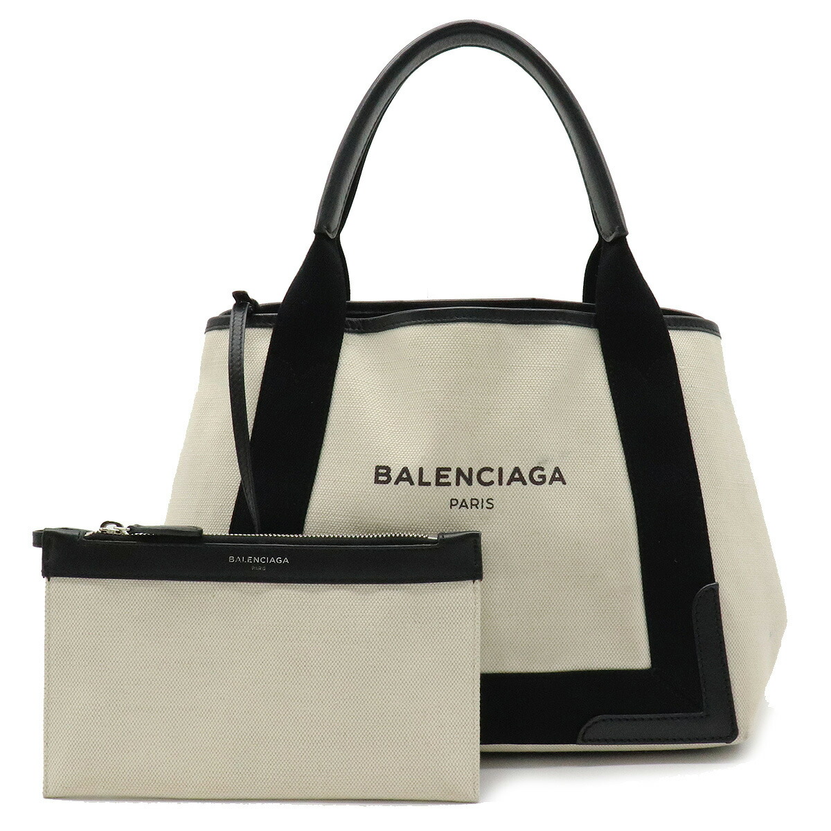 【楽天市場】【バッグ】BALENCIAGA バレンシアガ ネイビーカバ S ロゴ トートバッグ ハンドバッグ キャンバス レザー ナチュラル ...
