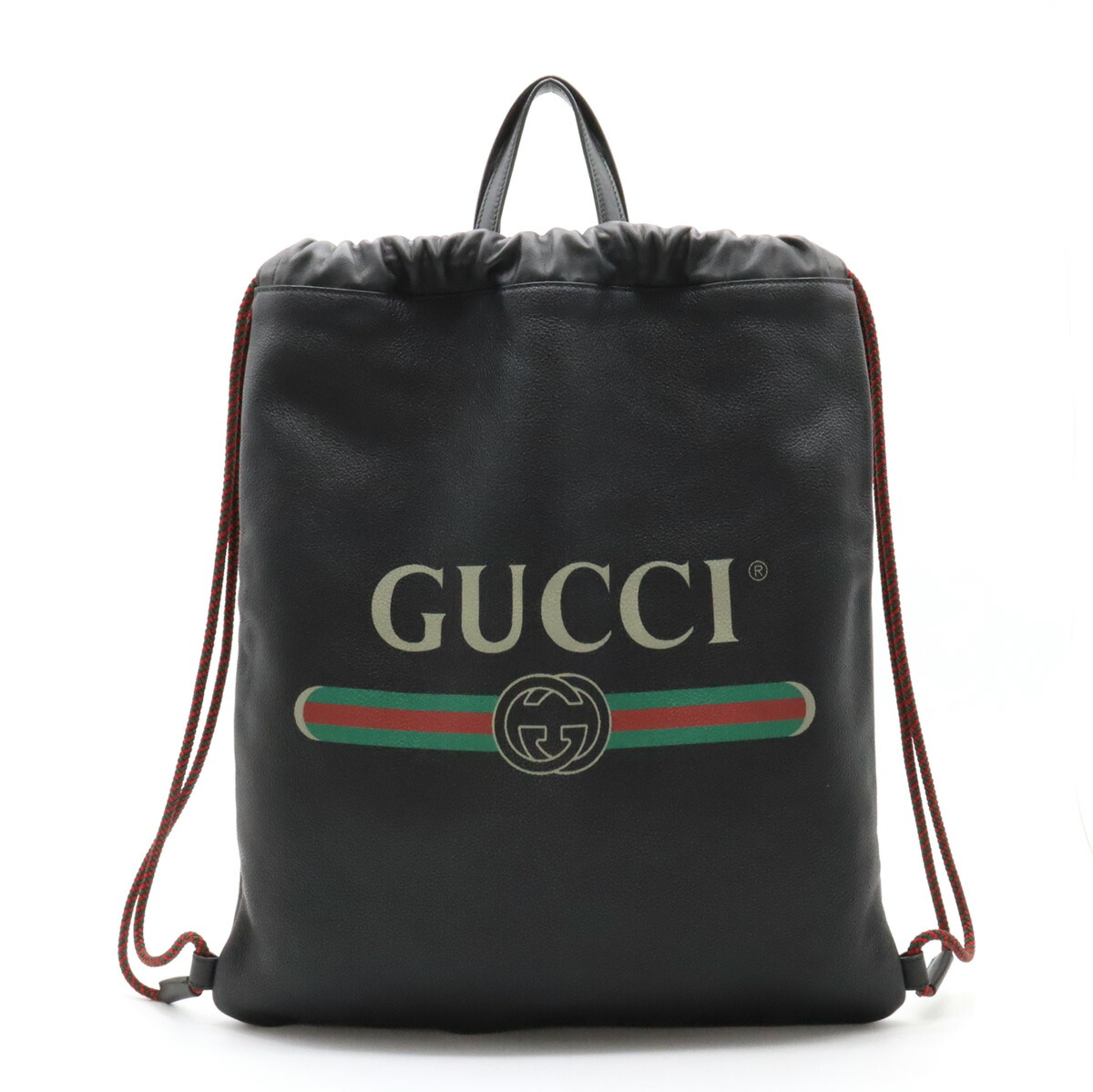 【楽天市場】【バッグ】GUCCI グッチ グッチプリント ドローストリング バックパック リュックサック 2WAY トートバッグ レザー ...
