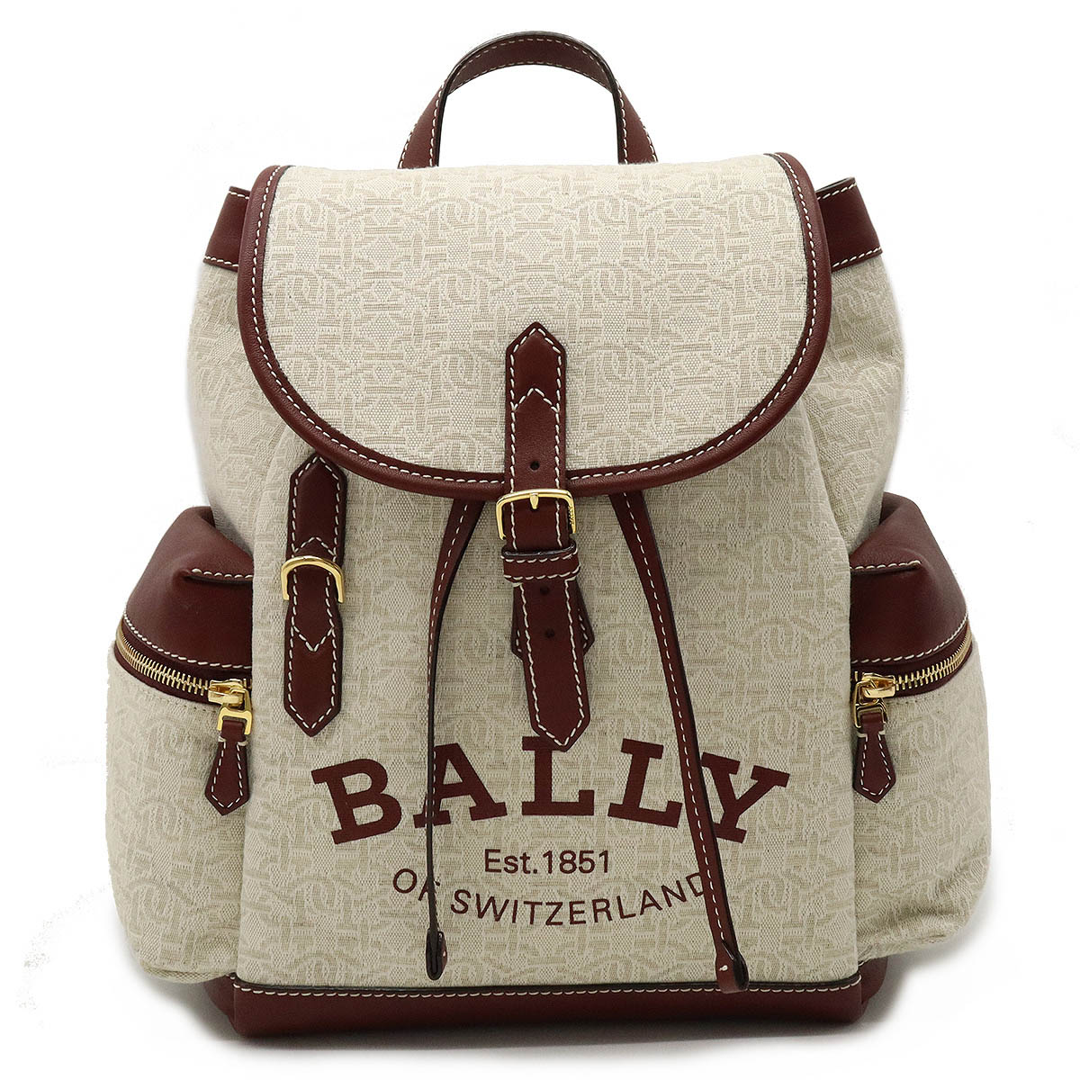 【楽天市場】【バッグ】BALLY バリー CLIFFORD クリフォード バックパック リュックサック キャンバス レザー アイボリー ...