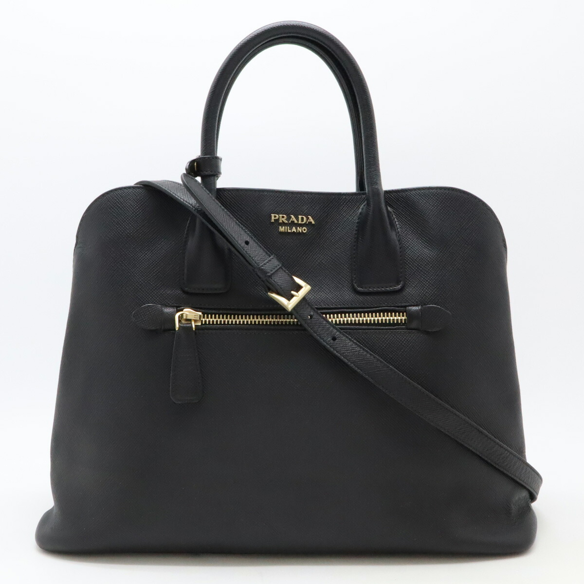 【楽天市場】PRADA プラダ トートバッグ ハンドバッグ 2WAY ショルダーバッグ サフィアーノ レザー NERO ブラック 黒 ゴールド金具 BN2553 【中古】：Blumin 楽天市場店