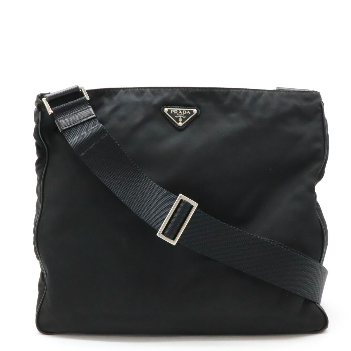 【楽天市場】PRADA プラダ ショルダーバッグ 斜め掛け ナイロン レザー NERO 黒 ブラック シルバー金具 【中古】：Blumin 楽天市場店