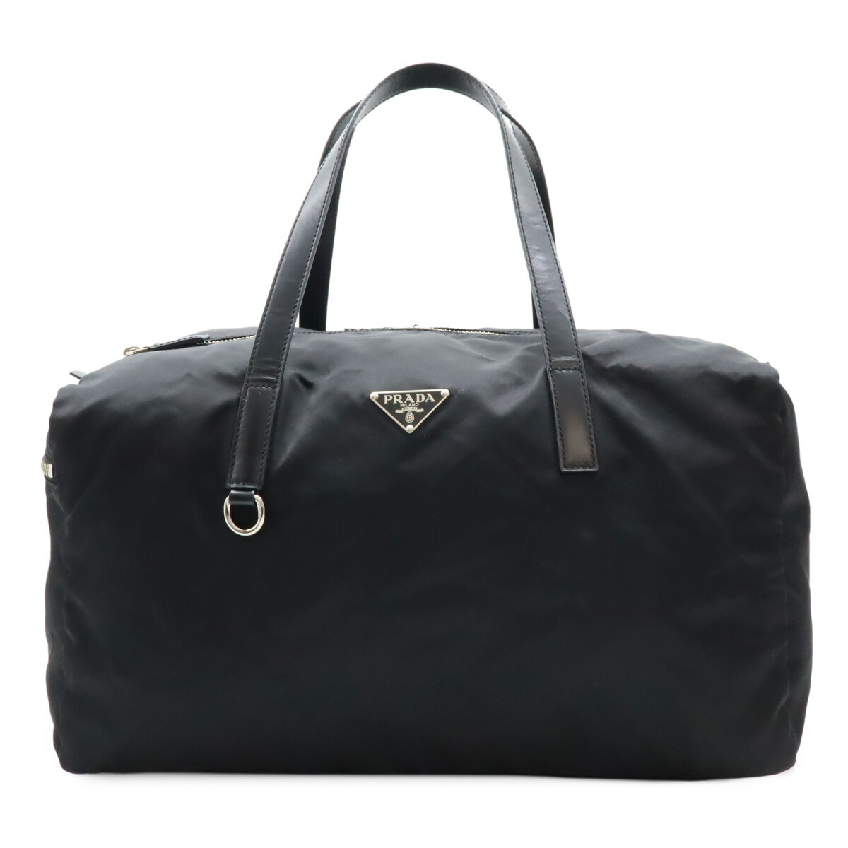 【楽天市場】PRADA プラダ ハンドバッグ ミニボストンバッグ ナイロン レザー NERO 黒 ブラック シルバー金具 BR2394 【中古】：Blumin 楽天市場店
