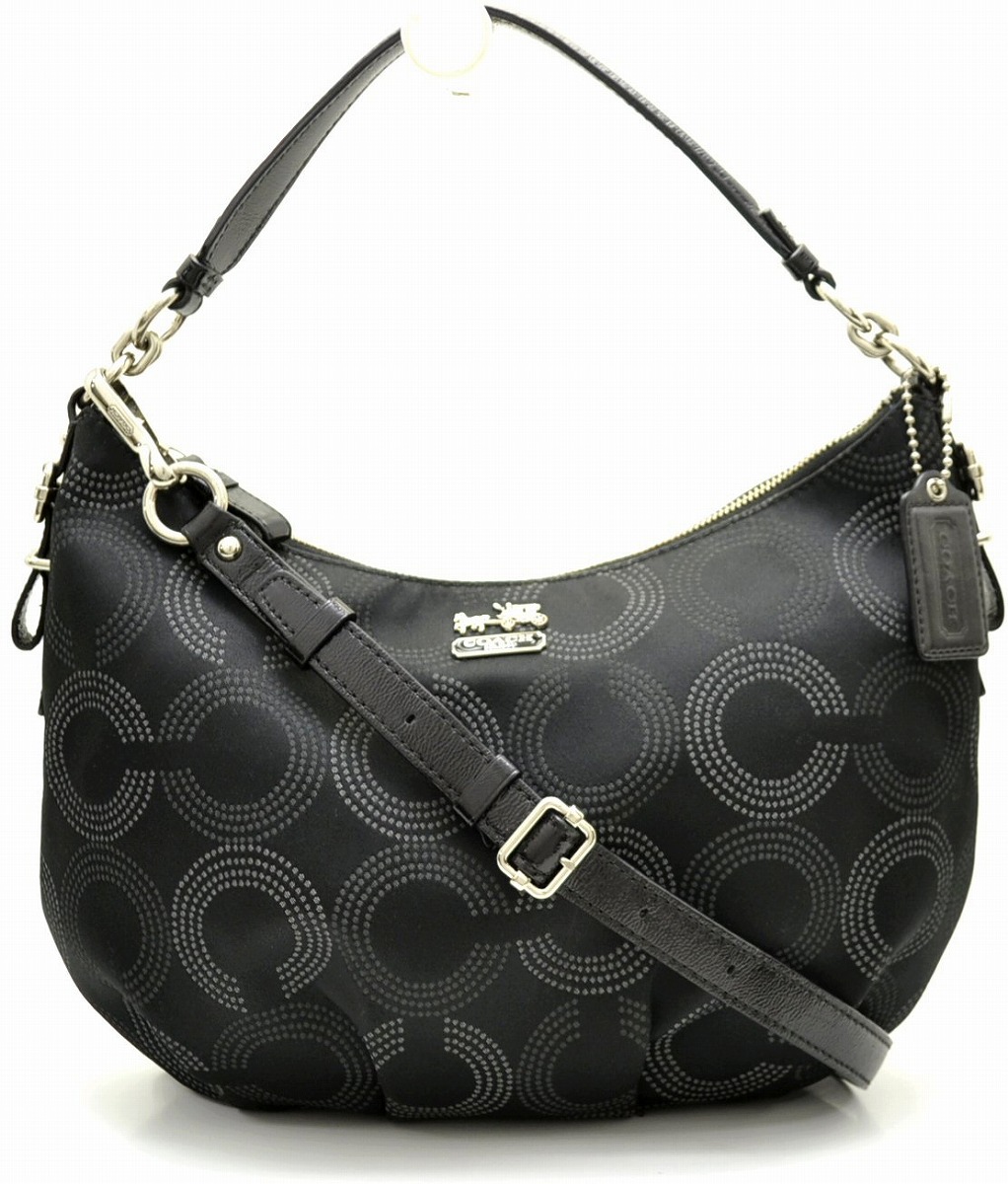 【楽天市場】【バッグ】COACH コーチ マディソン ドッテッド オプアート コンバーチブル ホーボー 2wayショルダーバッグ 斜め掛け ...