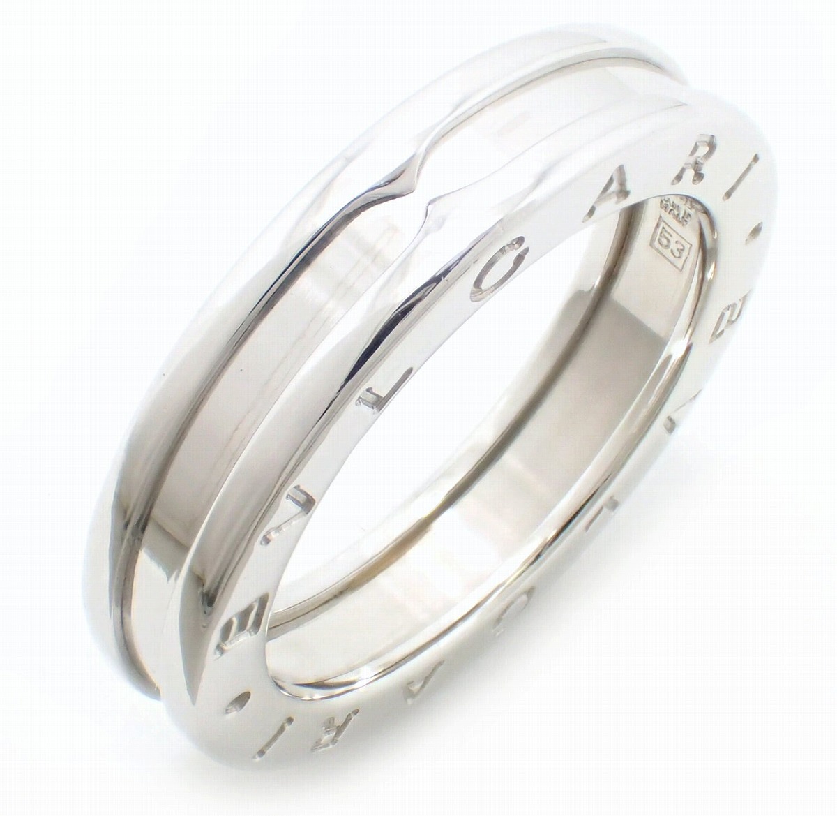 【楽天市場】【ジュエリー】【新品仕上げ済】BVLGARI ブルガリ B.zero1 B-zero1 Bzero1 ビーゼロワン 1バンドリング 指輪 13号 #53 K18WG ホワイト ...