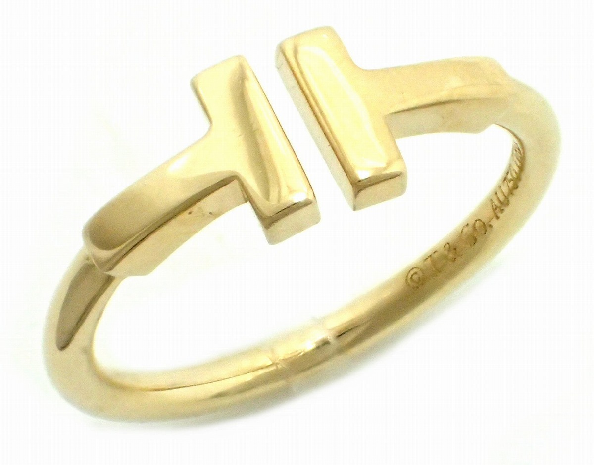 【楽天市場】【ジュエリー】【新品仕上げ済】TIFFANY&Co. ティファニー T ワイヤー リング 指輪 9号 #9 K18YG Au750 ...